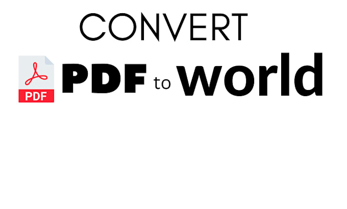 Convert world to pdf file by Salman_designs_ | Fiverr