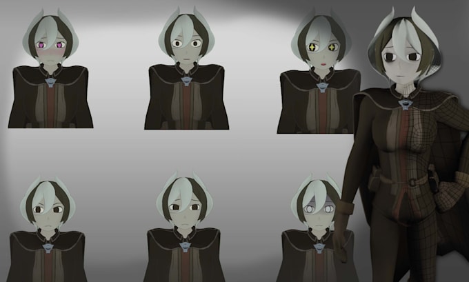 Create an aesthetic 3d character avatar for vrchat, chilloutvr, or any ...