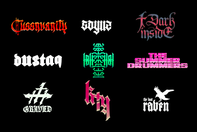 Design original rock, goth logo for your brand by Fouragency | Fiverr