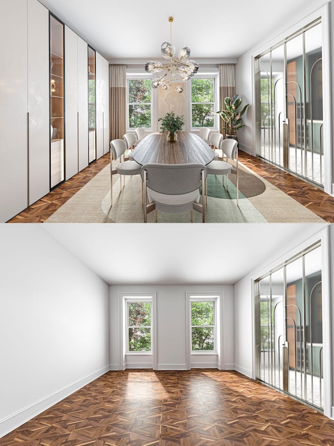 Virtual staging, virtual furniture, virtual renovation by Vlad_mi | Fiverr