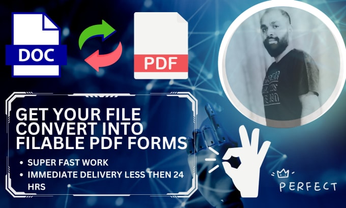 Create a fillable pdf form or covert to fillable pdf form by Ghulamabbass110 | Fiverr