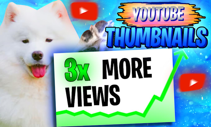 Craft an eye catchy thumbnail with my paws by Snowythedogg | Fiverr
