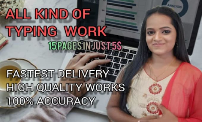 Do manual typing work, convert pdf to word or excel your pro typist by ...