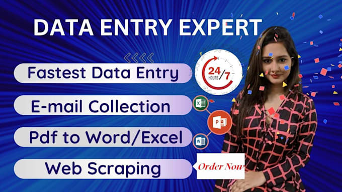 Do data entry, data mining, internet research and copy paste by Shompa30 | Fiverr