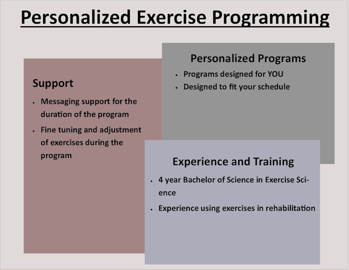 Create a personalized workout or rehab program to meet your needs by ...