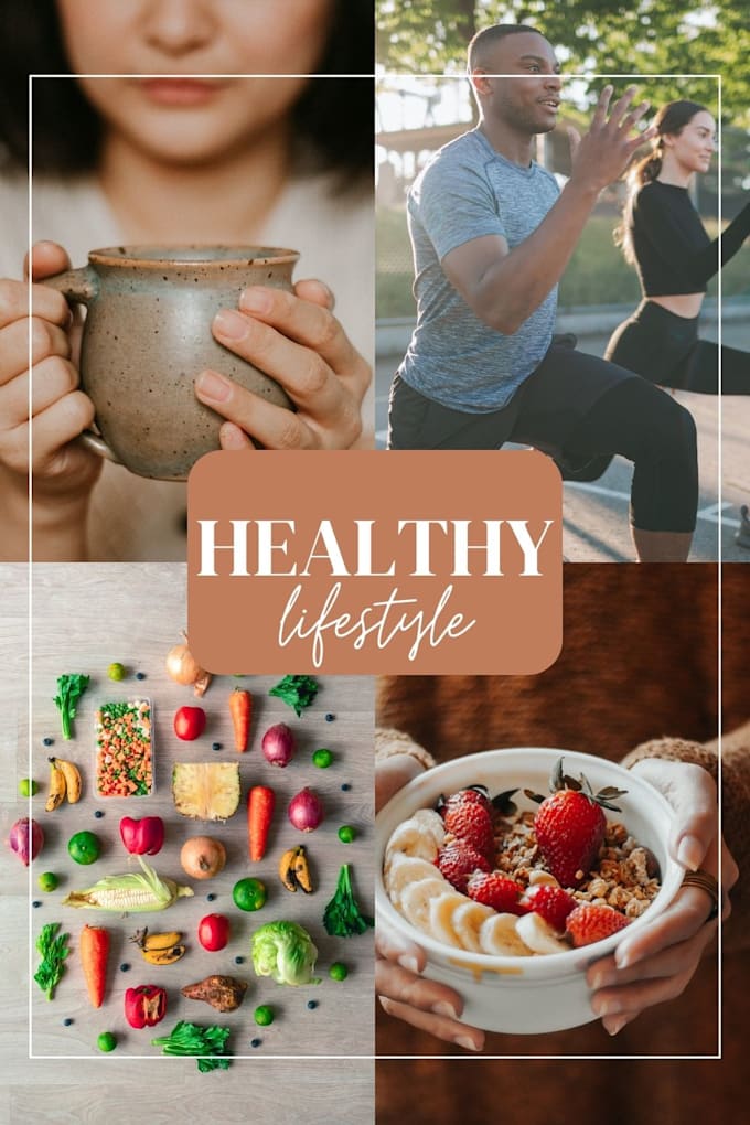 Create a healthy living pinterest pin by Jennatrumbore | Fiverr