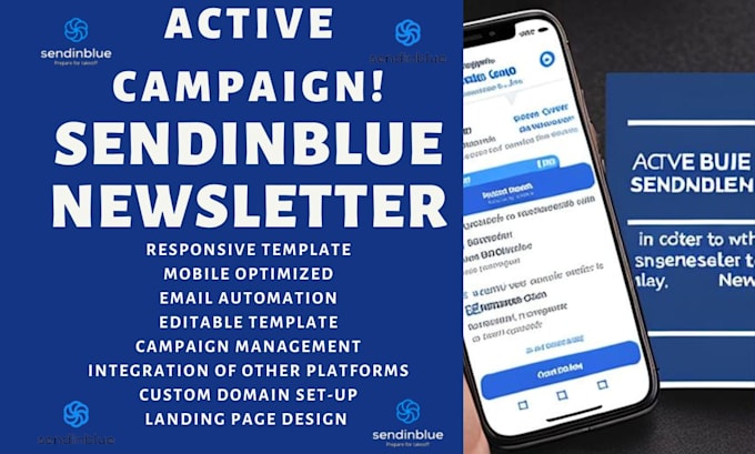 Setup and design activecampaign sendinblue newsletter campaign template ...
