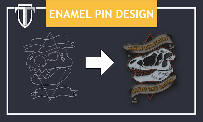 Design custom enamel pins by Toastythompson | Fiverr