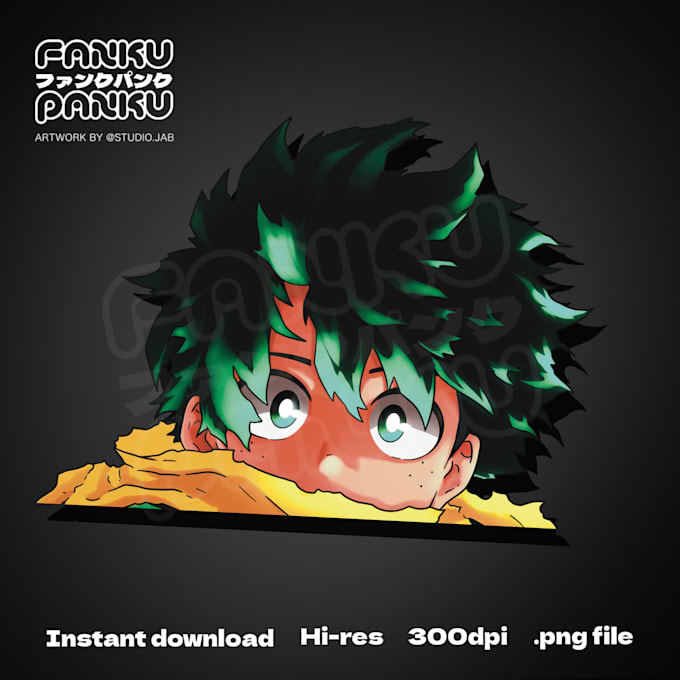 Anime sticker or peeker designs by Studiojab | Fiverr