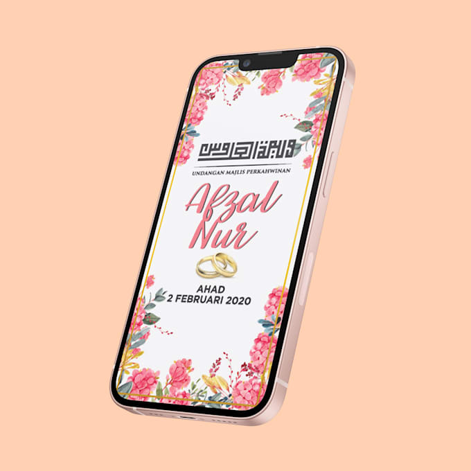 Create wedding invitation for malay solemnization by Aexcreativemedi ...