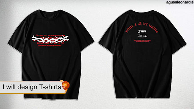 Design your t shirts with cool designs by Agusleonardis | Fiverr