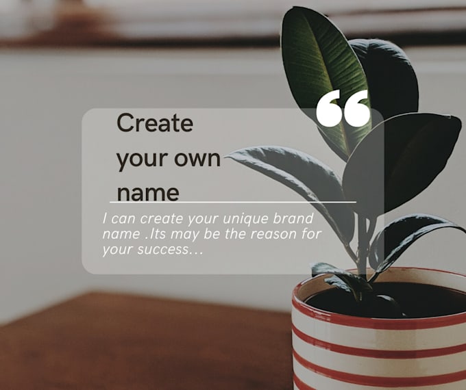 Create exclusive name for your business, website or app by ...