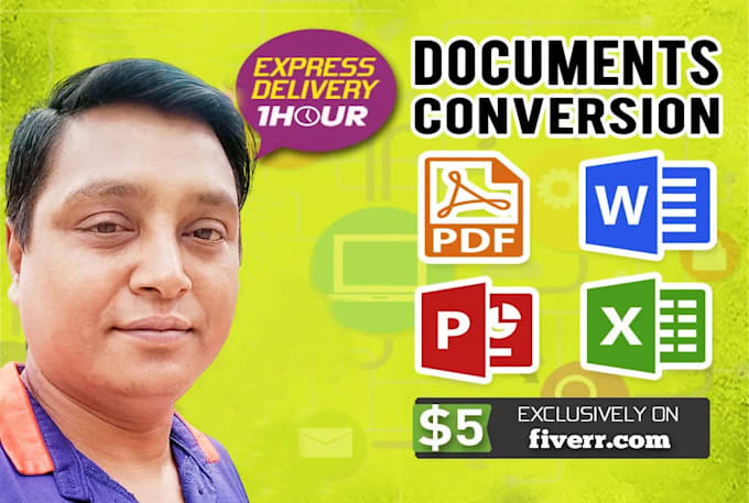 Convert pdf to word, excel, copy paste, data entry by Typinganytime | Fiverr