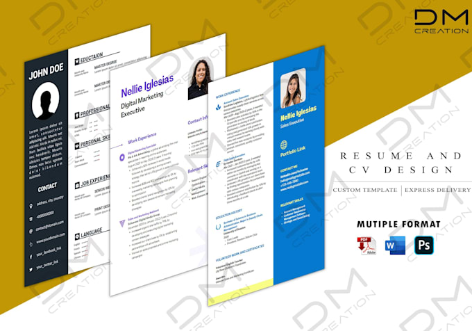 A modified and creative cv, resume, cover letter by Devindamart | Fiverr