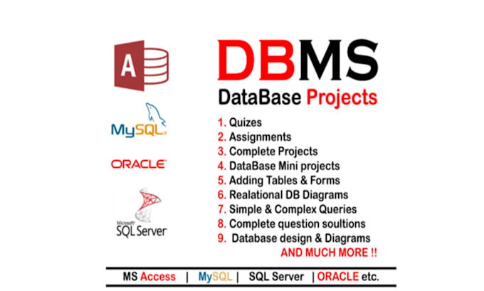 Do database projects in oracle ,mysql,mssql by Faisal_hushaim | Fiverr Do database projects in oracle ,mysql,mssql by Faisal_hushaim | Fiverr