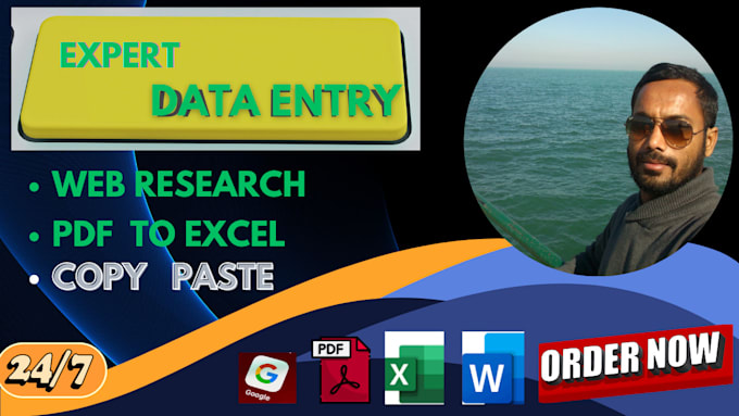 Do data entry, copy paste, pdf to excel and web research by Muhammadmasoud1 | Fiverr