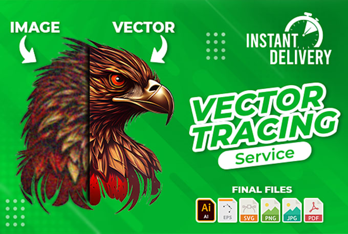 Do raster to vector, redraw, recreate logo, vector tracing service ...