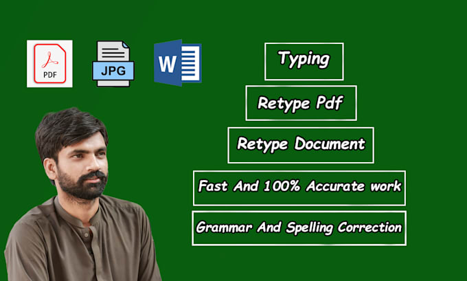 Do retype document, and retype pdf in 24 hours by Muhammad1435 | Fiverr