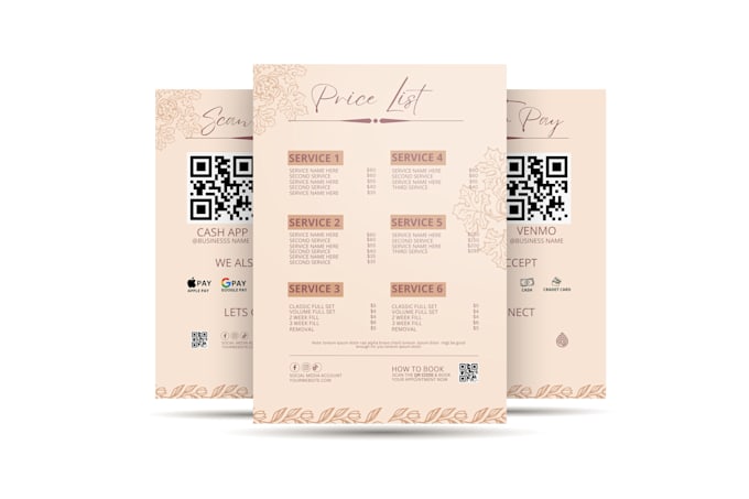 Create price list menus cards for you by Amina_38 | Fiverr