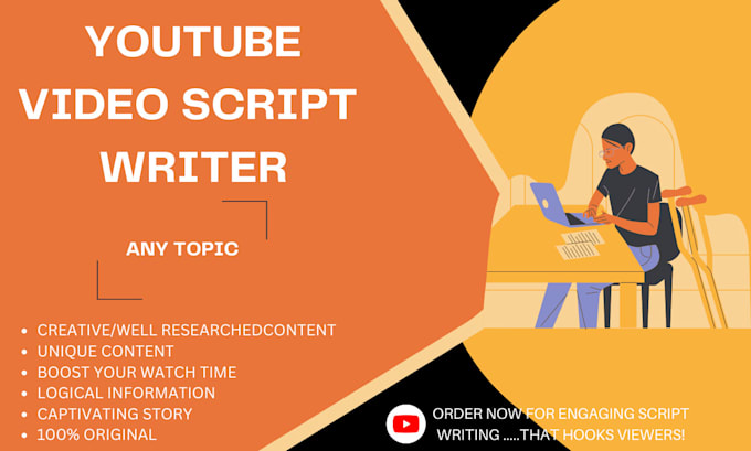 Do creative youtube video scriptwriting for original and unique content ...