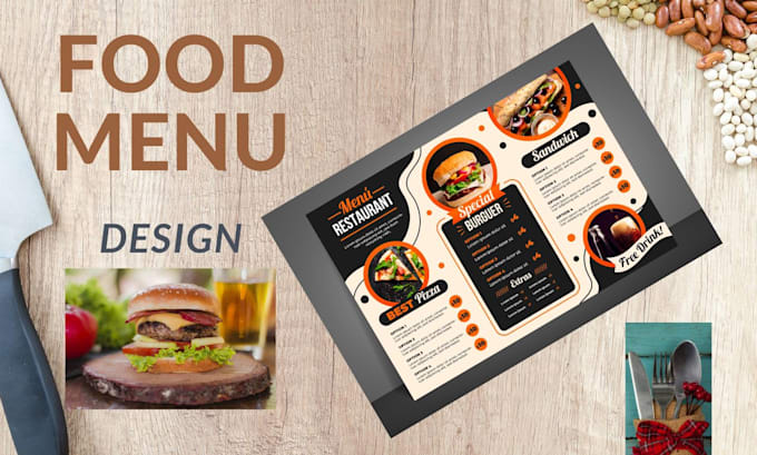 Create a custom food menu for your event or restaurant by Nazim193 | Fiverr