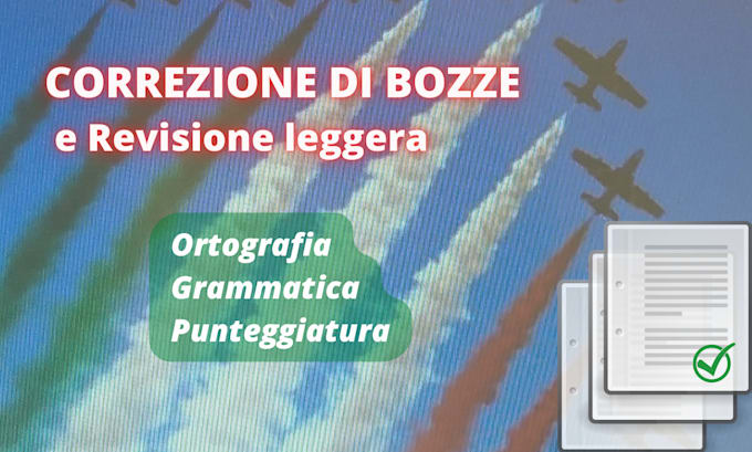 Controllo e correggo il tuo testo in italiano by Working_words | Fiverr