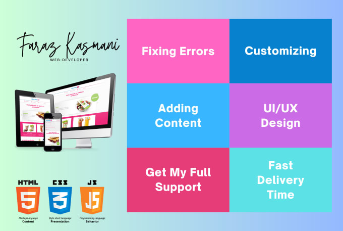 Make Htmlcssjsjq Edits To Your Website Or Fix Bugs By Fk3843 Fiverr