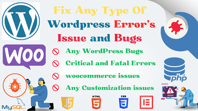 Fix and resolve your wordpress website errors and bugs by Shahzaib_devs ... Fix and resolve your wordpress website errors and bugs by Shahzaib_devs ...