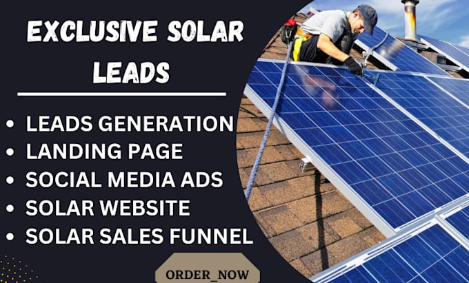 Generate solar leads solar landing page solar website by Webfunnel165 ...