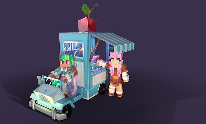 Do 3d blockbench model 3d minecraft animation and texture by ...