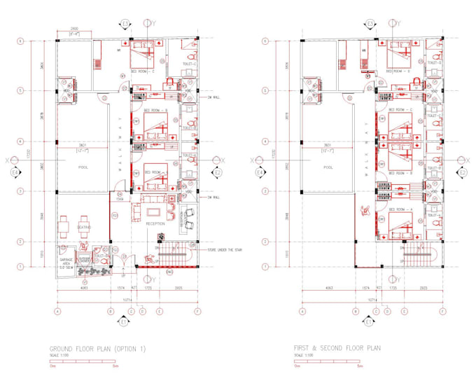 Draw redraw floor plans elevations sections and renovations by Pradeep_priyank | Fiverr
