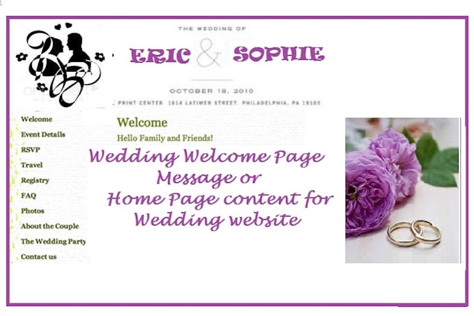 Welcome Website Examples