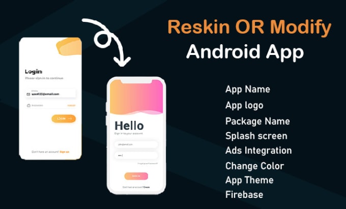 Redesign, reskin, modify, fix error or bug in android app by Kp_patel ...