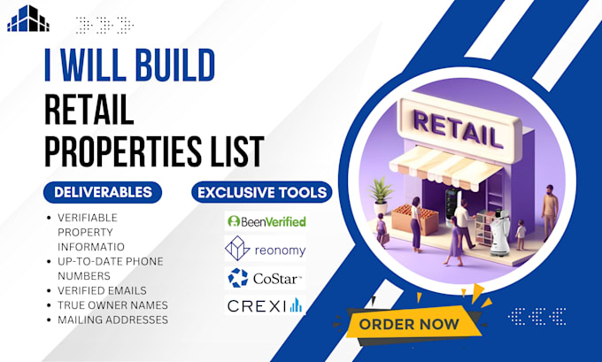 Build retail properties list by Abdurrehman2305 | Fiverr