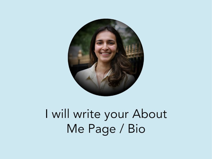 Write about me bios by Tarasood | Fiverr