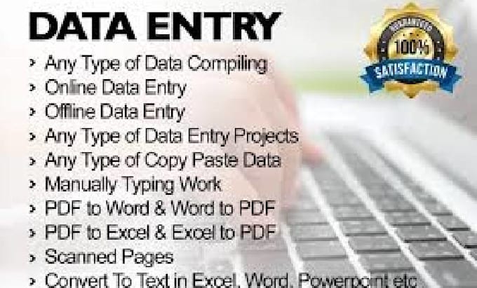 Do data entry,pdf to word ,typing and excel by Hanzlaanwar123 | Fiverr