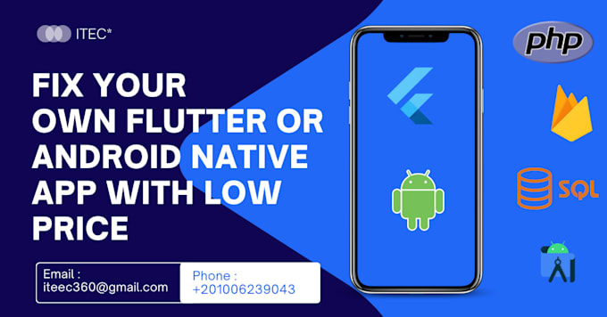Fix your flutter or android native app by Itecapps | Fiverr