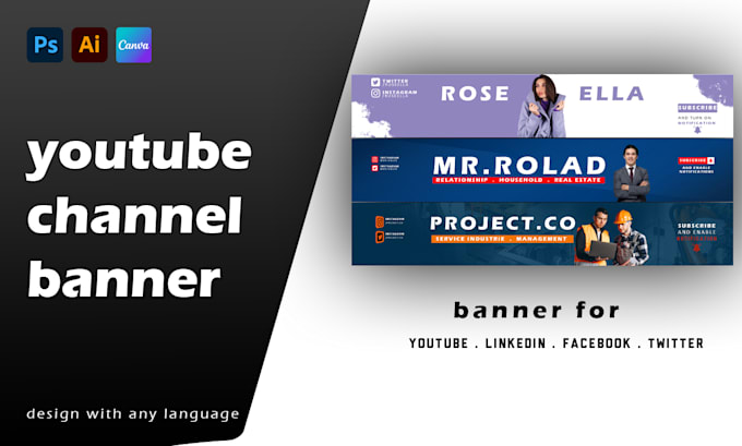 Design professional youtube banner for you by Oussamafatna | Fiverr