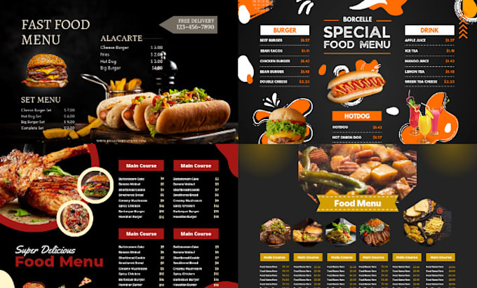 Design eye catching restaurant food menu, drink menu, food poster ...