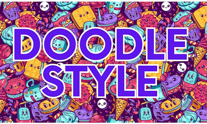 Create doodle style art cartoon character illustration collection by ...