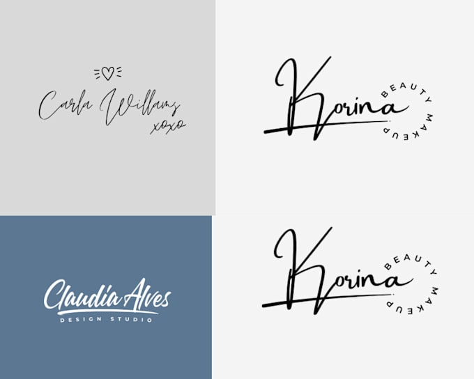Design a minimalist handwritten logo design in 24h by Waled_ch | Fiverr