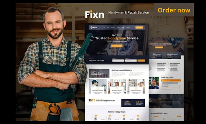 Create responsive modern handyman and repairing website by Weblogics ...