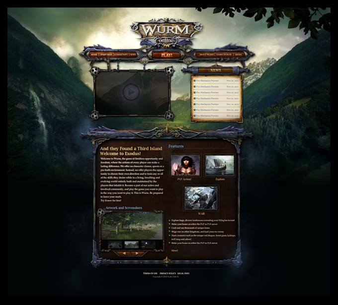 Design your games website, page or thread layout by Hollyao | Fiverr