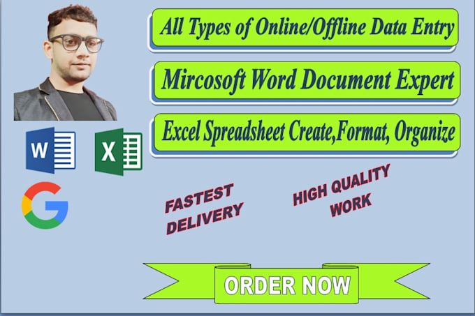Create edit format design your microsoft word excel documents by Raj9641 | Fiverr