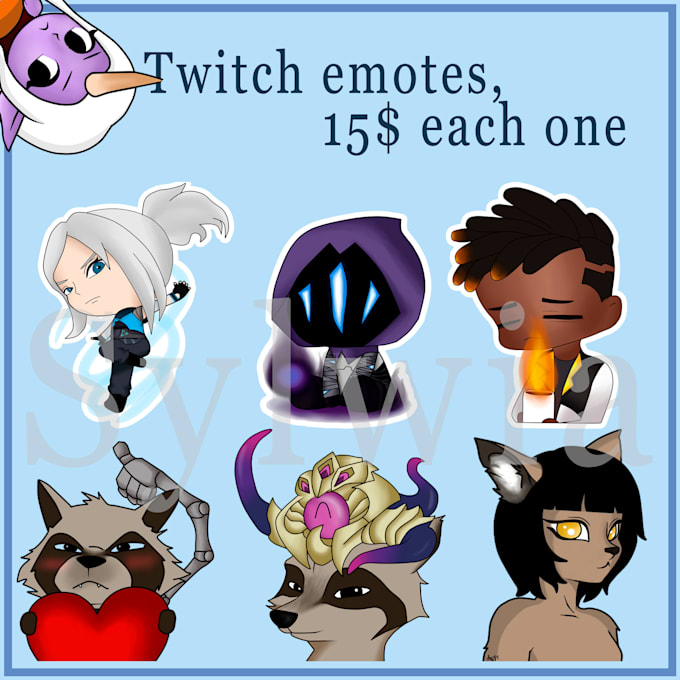 Draw furry and twitch emotes by Sylwiax3 | Fiverr