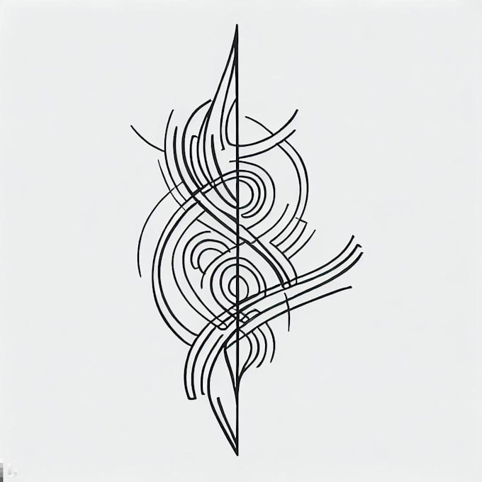 Make you a original line art tattoo design by Flamephant | Fiverr