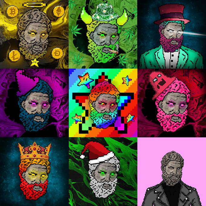 Create you an entire custom pixel art nft collection by Yolimario | Fiverr