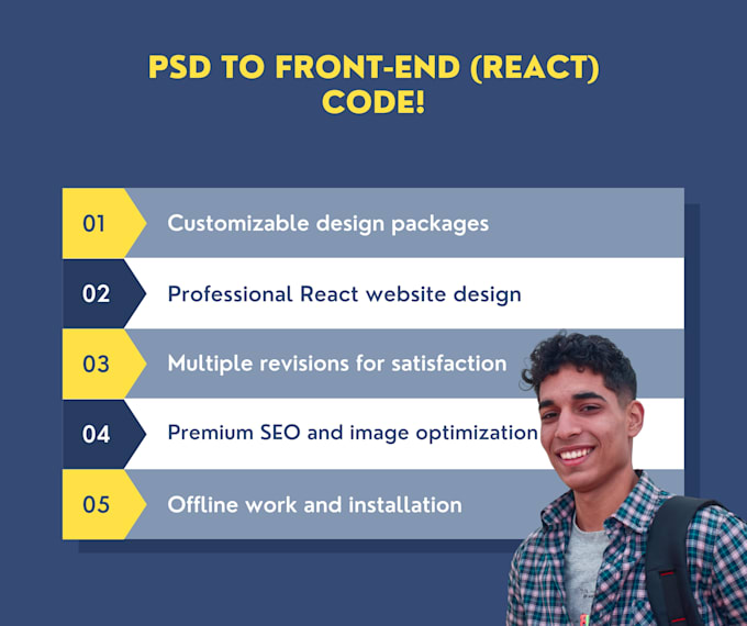 Convert psd and figma to react front end website by Maro_mohamed | Fiverr