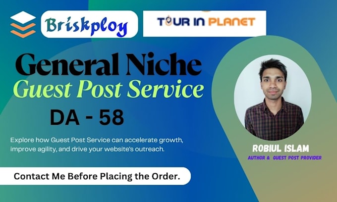 Do general guest posts on da 52 website with do follow backlinks by ...