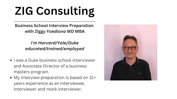 Help You Ace Your Business School Interviews By Ziggyyoediono Fiverr 